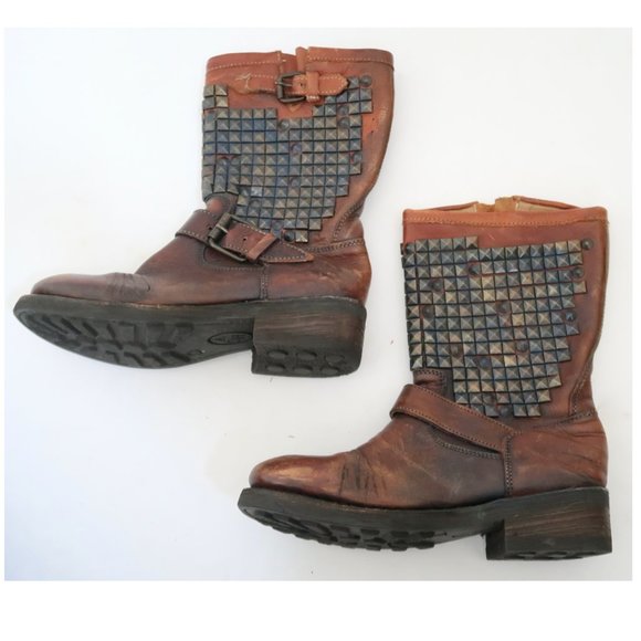 Ash | Shoes | Ash Studded Distressed Trash Moto Biker Boots | Poshmark
